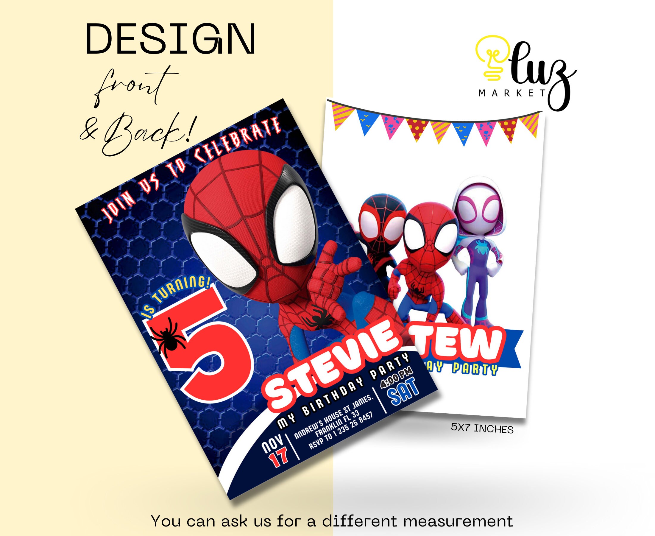 Spidey Invitation Spidey and His Amazing Friends Birthday Party Invite ...