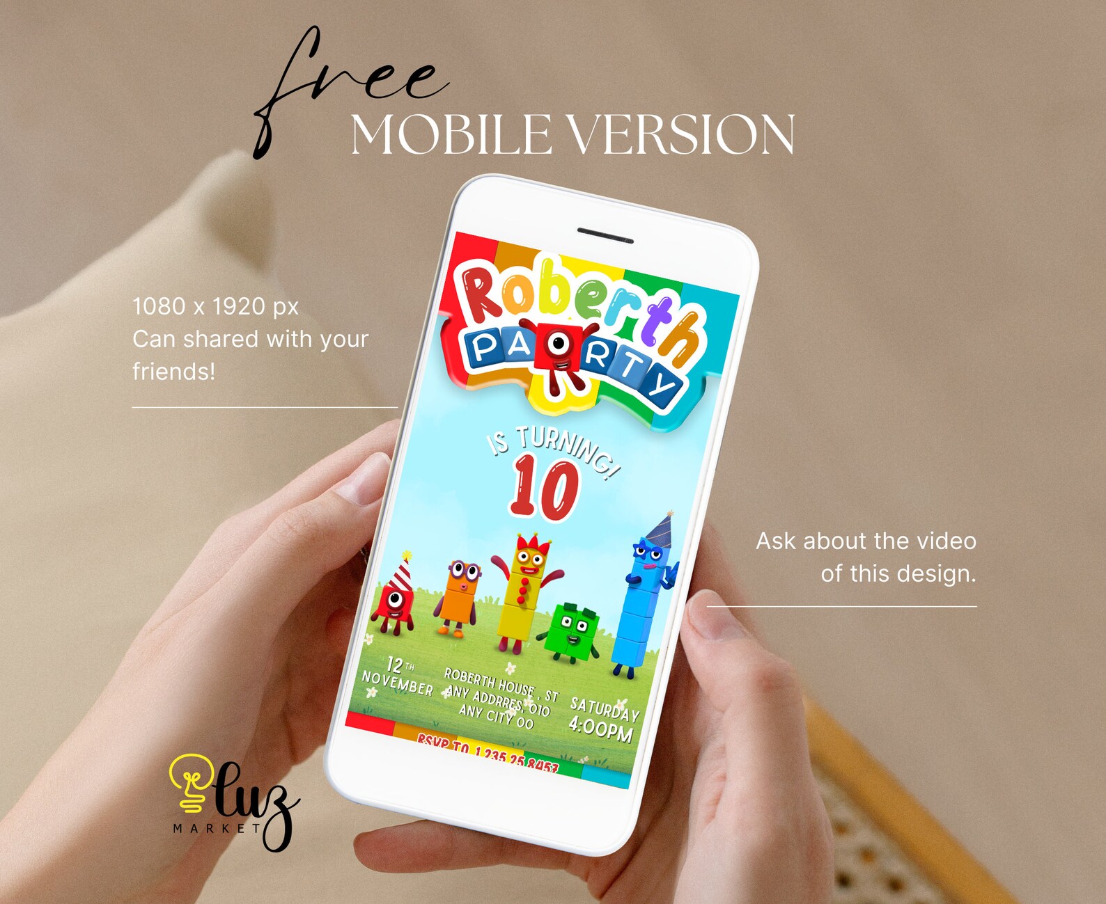 Numberblocks Invitation Number Blocks Invitation Numberblocks Birthday ...