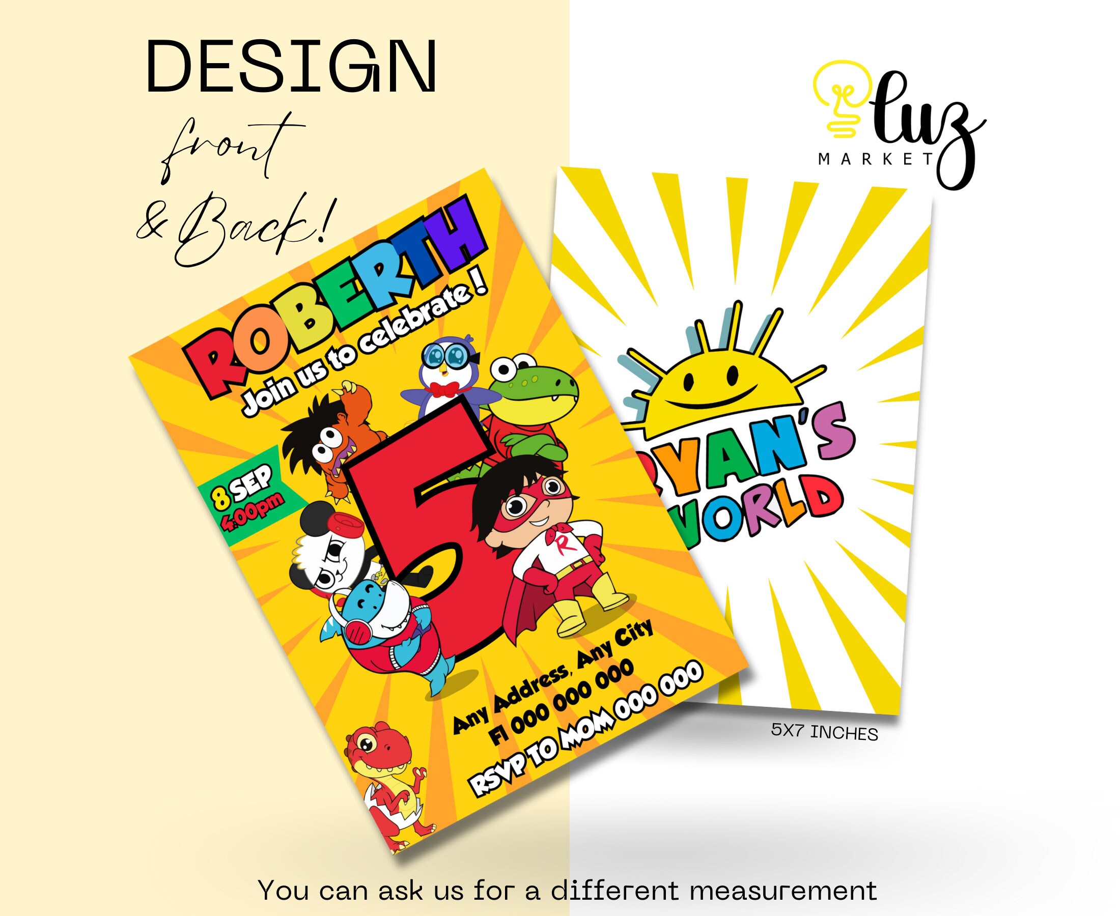 Digital & Printable Birthday Ryan Party Invitation Custom Personalized ...