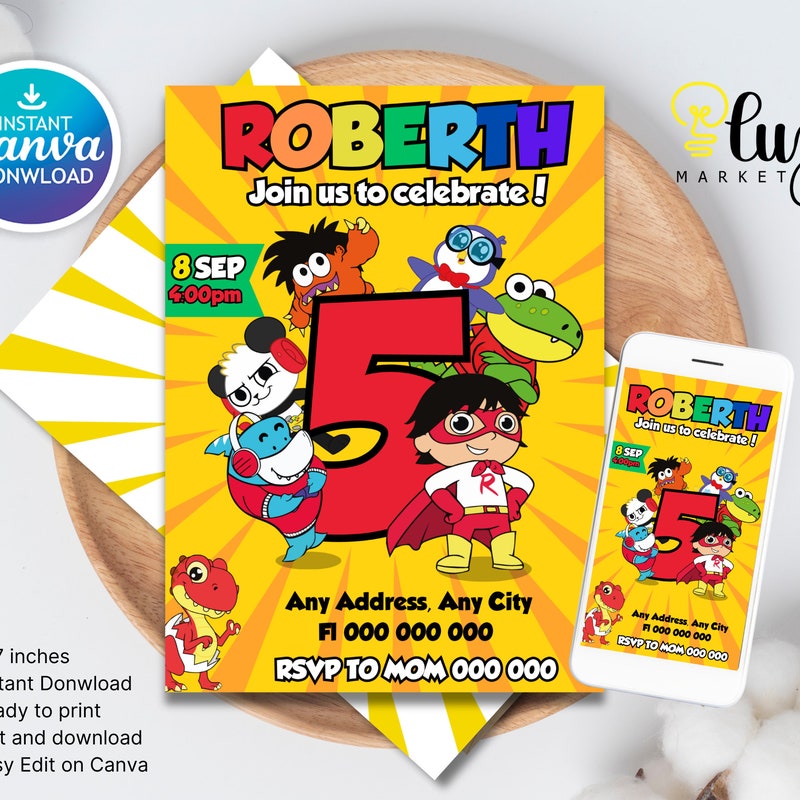 Ryans World Birthday - Etsy