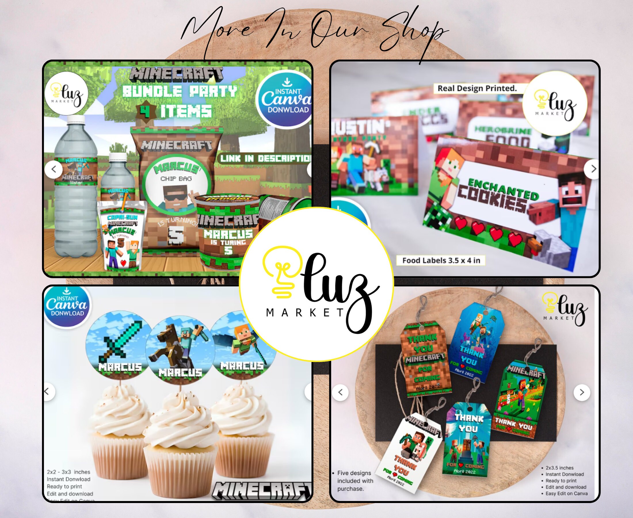 Minecraft Bundle Party, Minecraft Birthday Bundle Party, Minecraft ...