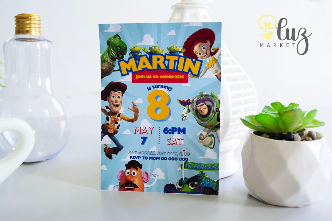 Editable Toy Story Invitation, Toy Story Birthday, Party Buzz Lightyear ...