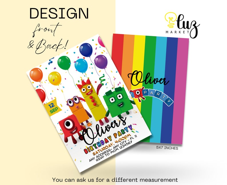 Numberblocks Invitation Number Blocks Invitation Numberblocks Birthday ...