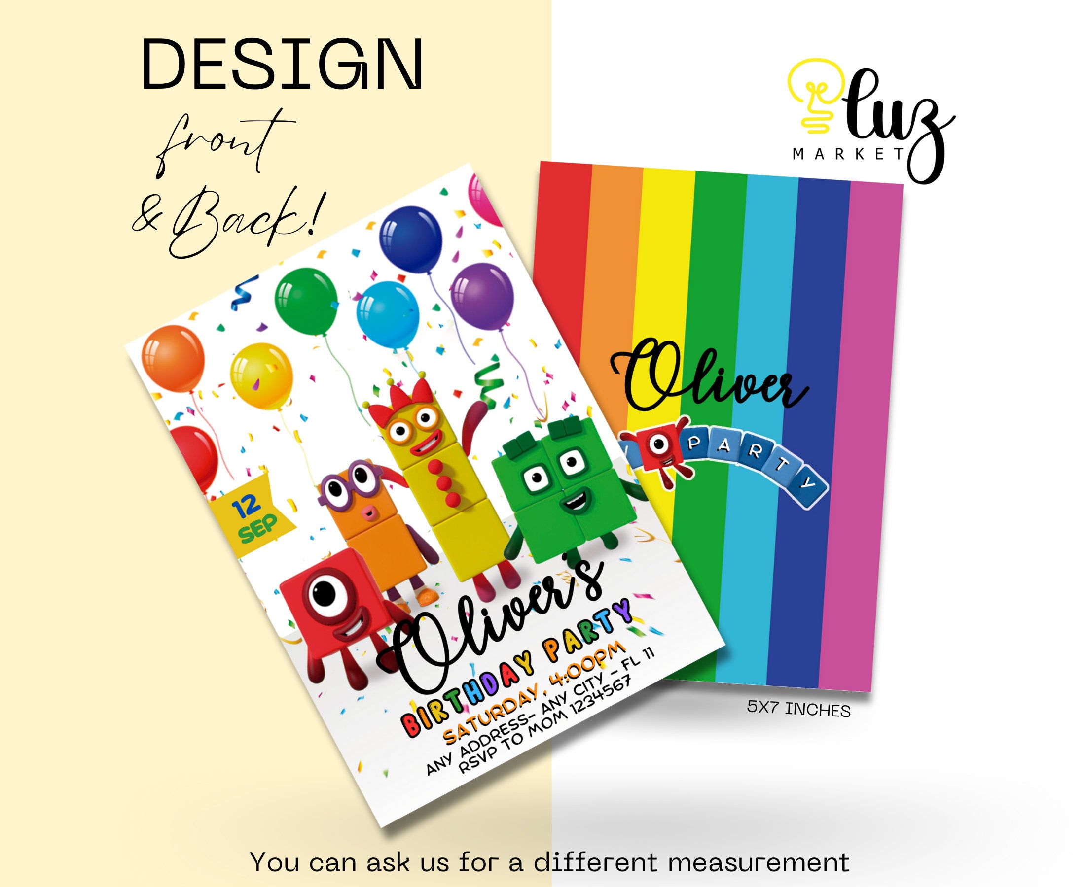 Numberblocks Invitation Number Blocks Invitation Numberblocks Birthday ...