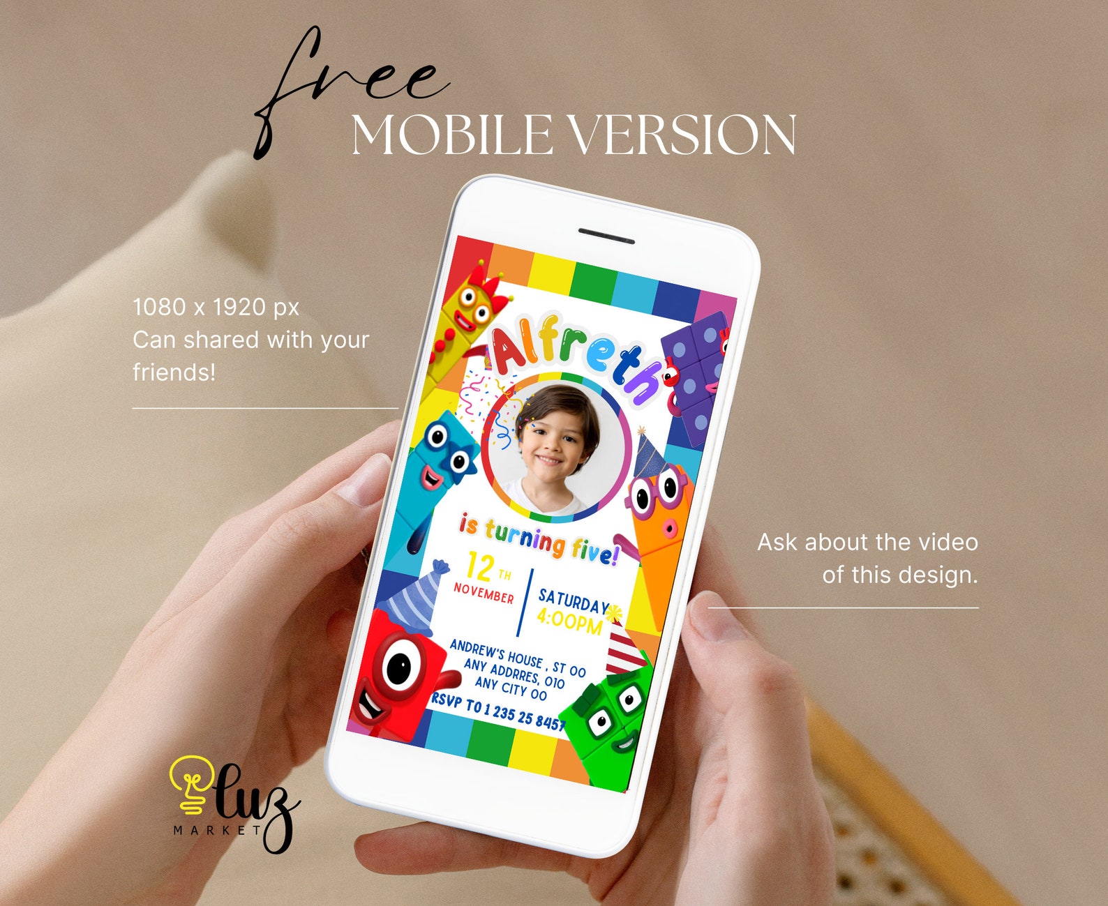 Numberblocks Invitation Number Blocks Invitation Numberblocks Birthday ...