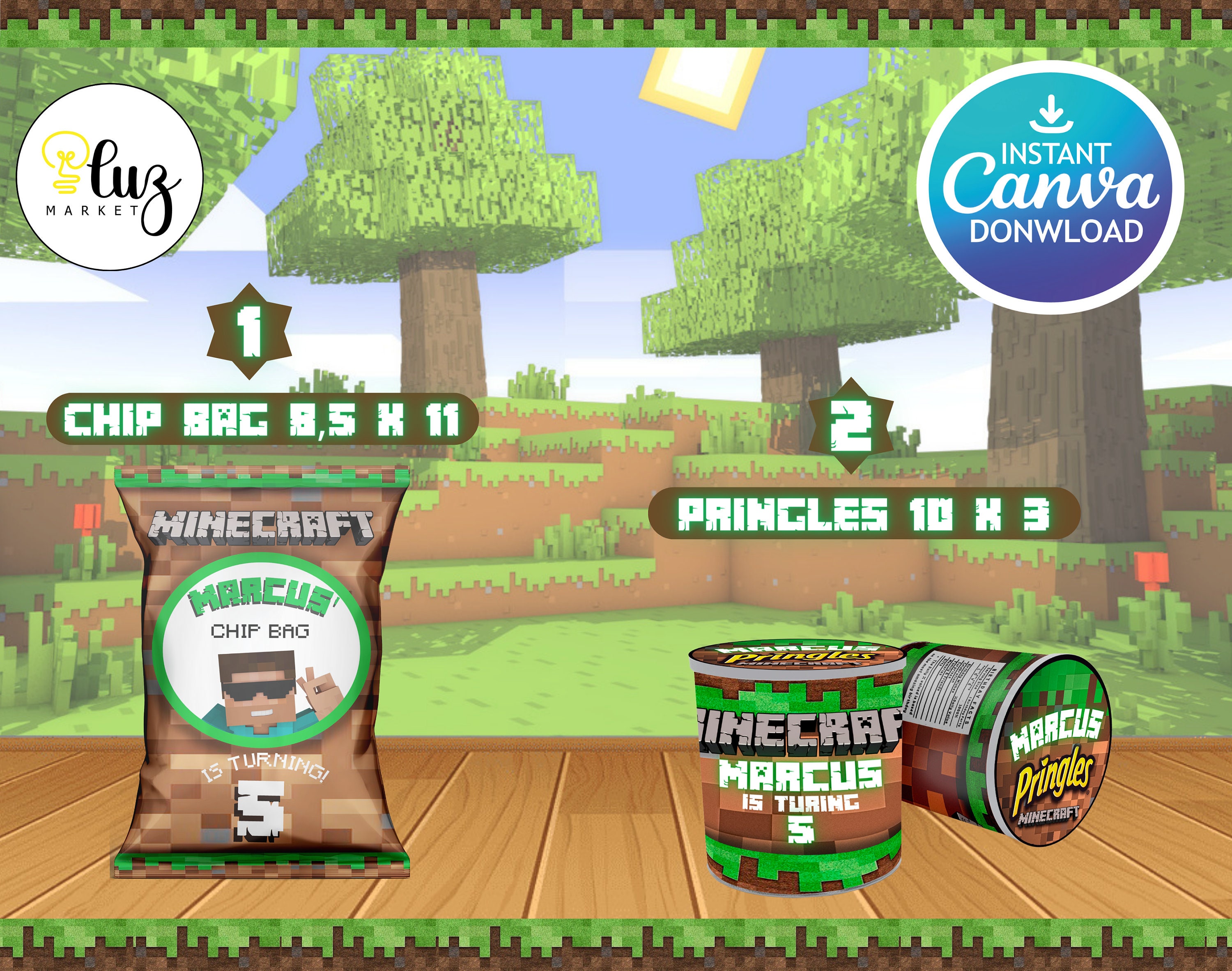 Minecraft Bundle Party, Minecraft Birthday Bundle Party, Minecraft ...