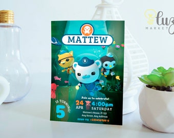 Octonauts Digital Birthday Party Invitation Instant Download Editable ...