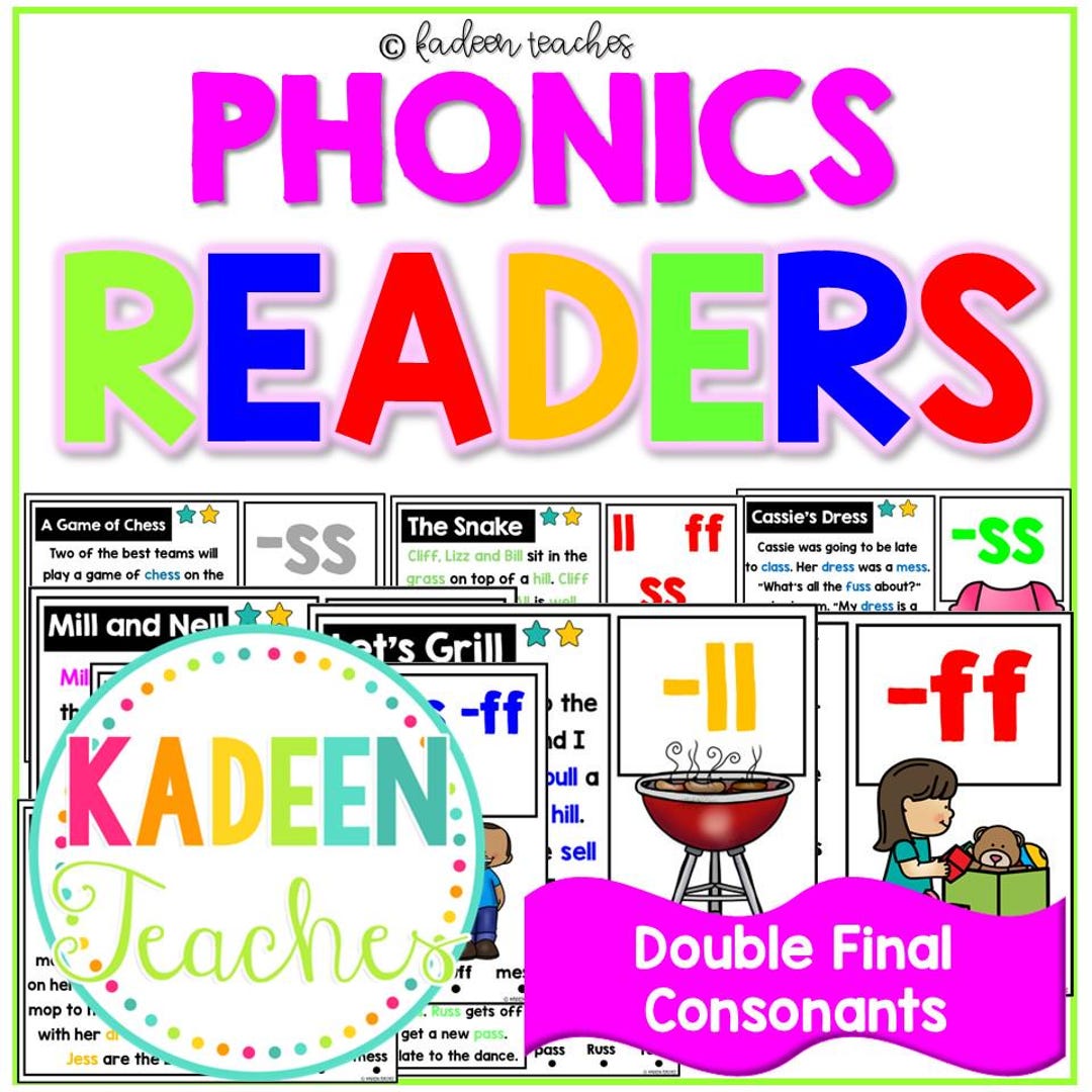 Decodable Phonics Readers- Double Final Consonants ( SOR Aligned) - Etsy