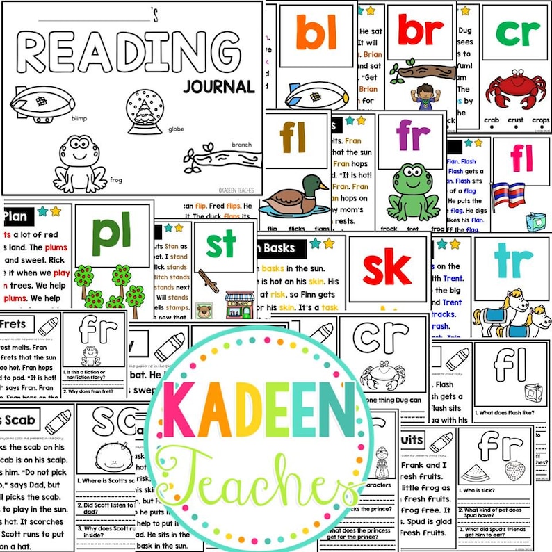 Decodable Phonics Readers- Blends (science of Reading Aligned) - Etsy