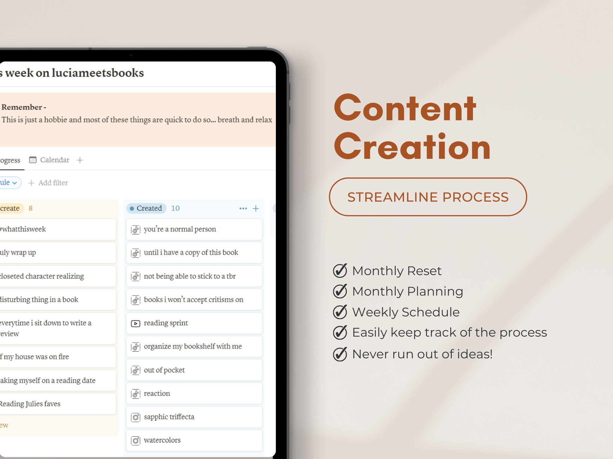 Content Creation 2024 Notion Dashboard, Social Media Content Planner ...