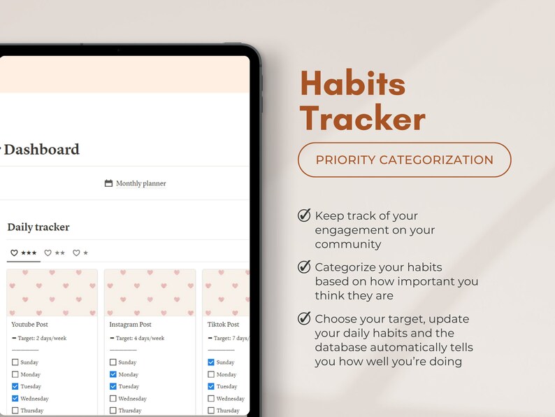 Content Creation 2024 Notion Dashboard, Social Media Content Planner, Aesthetic Notion Template ...