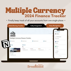 Multiple Currency 2024 Finance Tracker Notion Template, Notion Template ...