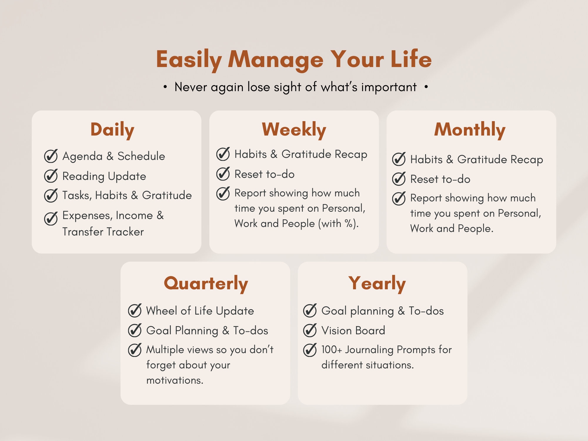 Master Life Management Notion Template 2024, All-in-one Personal and ...