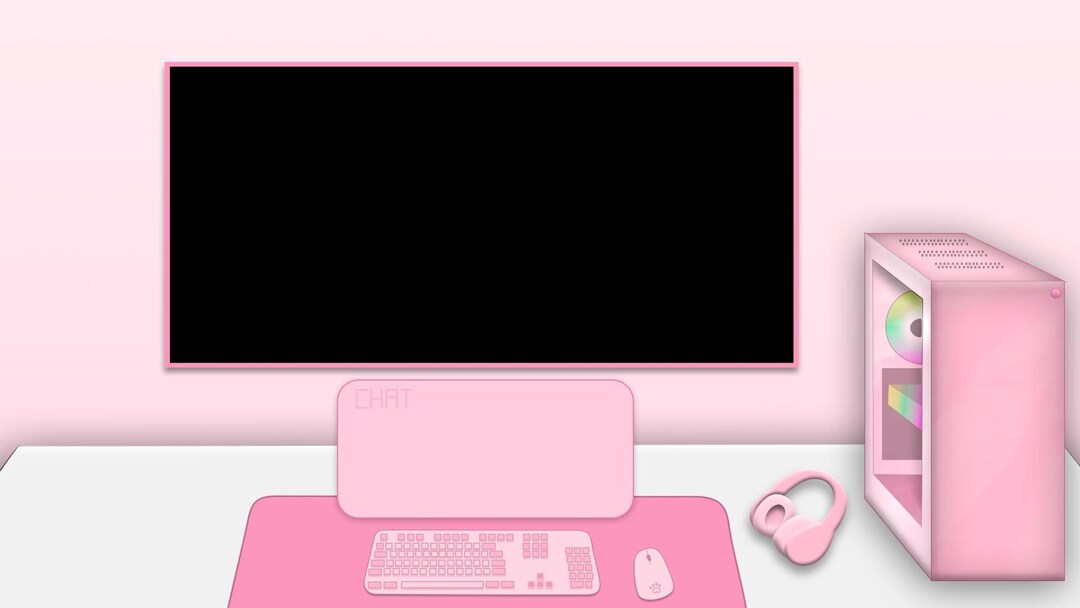 Stream Scene Layouts Cute Twitch Obs Streamer Pink Computer - Etsy