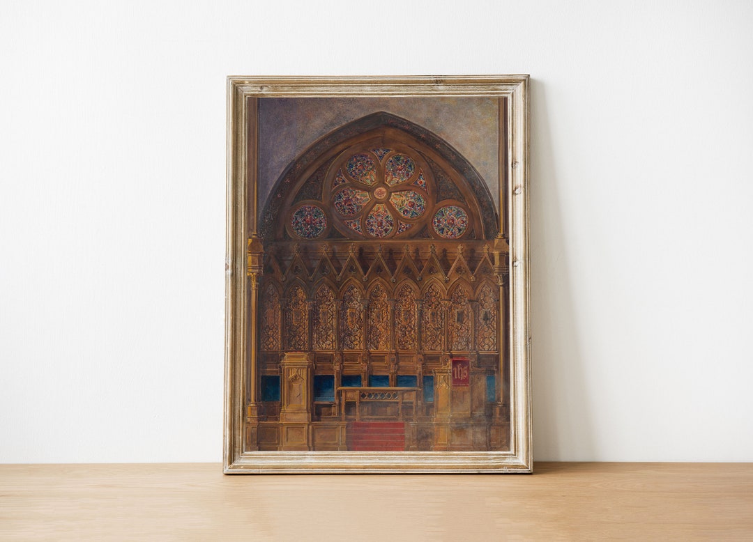 Church Chancel Watercolor Painting: Catholic Wall Art, Watercolor Print ...