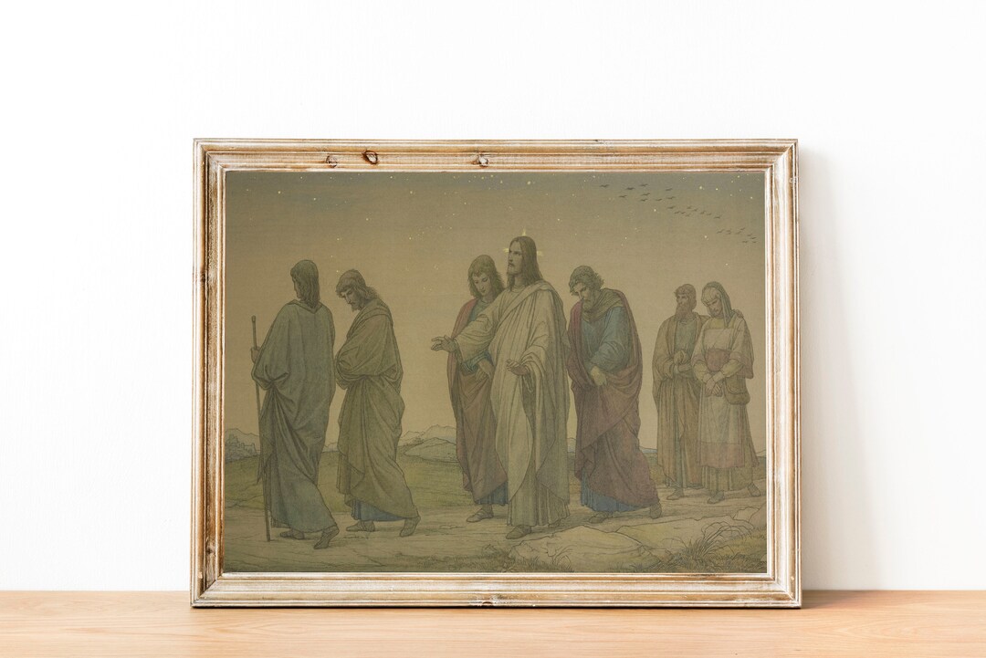 Jesus Christ Walking With His Disciples Print: Catholic Wall Art ...