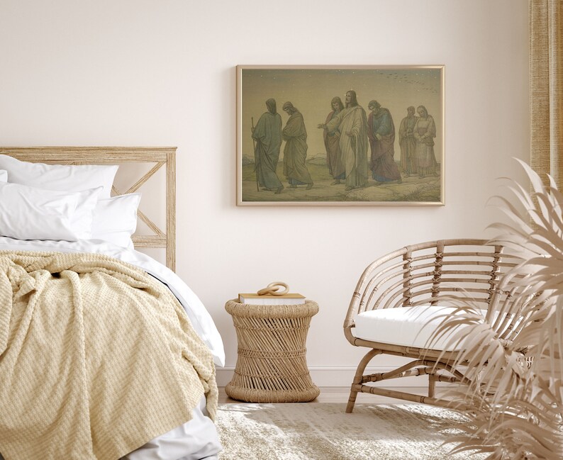 Jesus Christ Walking With His Disciples Print: Catholic Wall Art ...