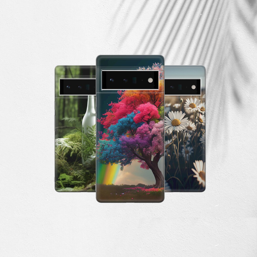 Rainbow Tree Phone Case, Greenery Design, Soft TPU Gel - Etsy