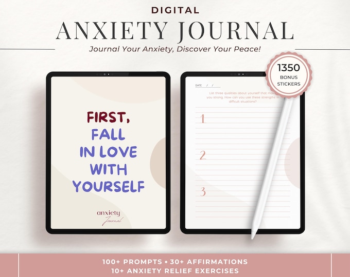 Mental Health Journal Digital, Therapy, Workbook, Printable, Goodnotes ...