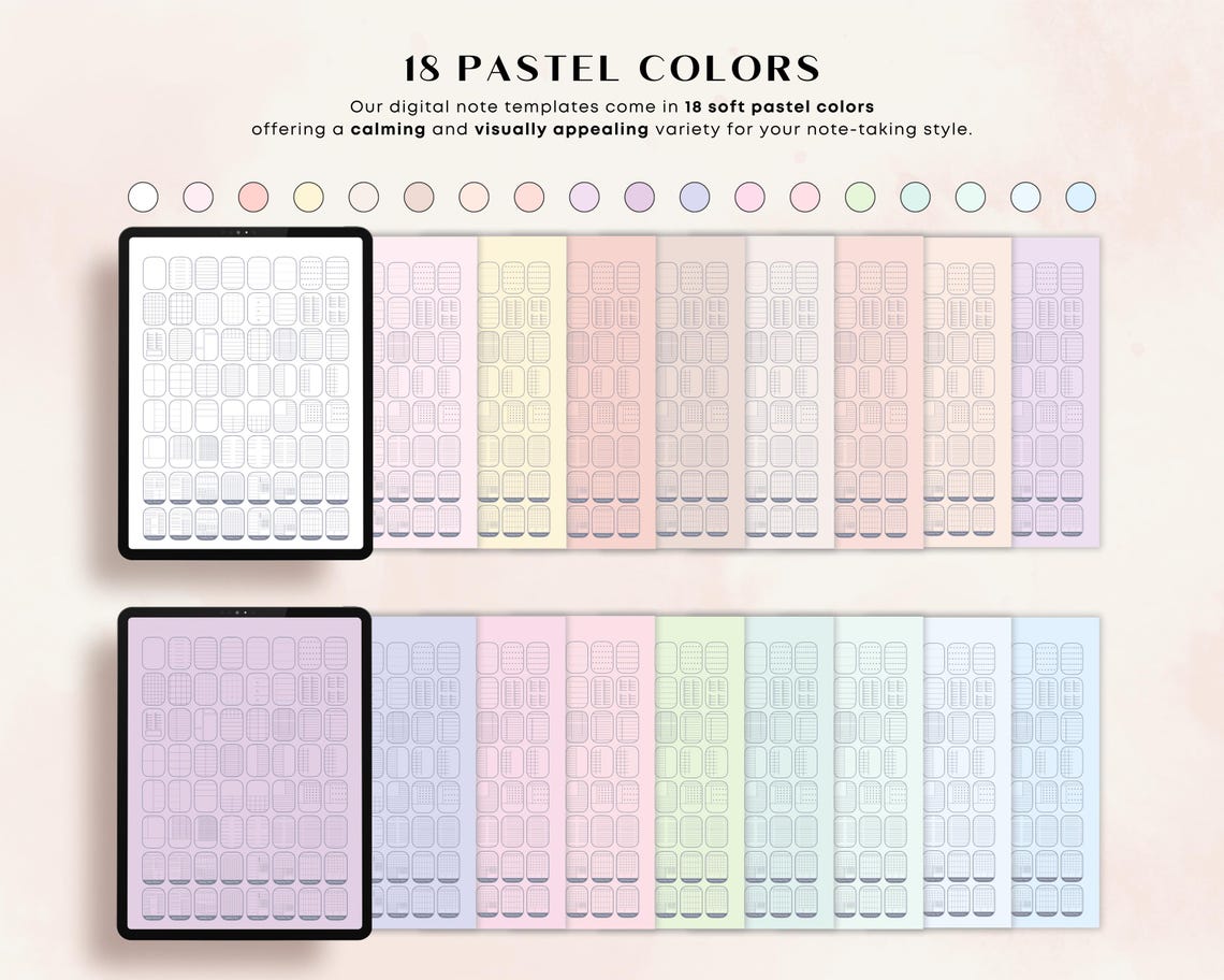 Digital Note Templates Goodnotes, iPad Note Taking Templates, Digital ...