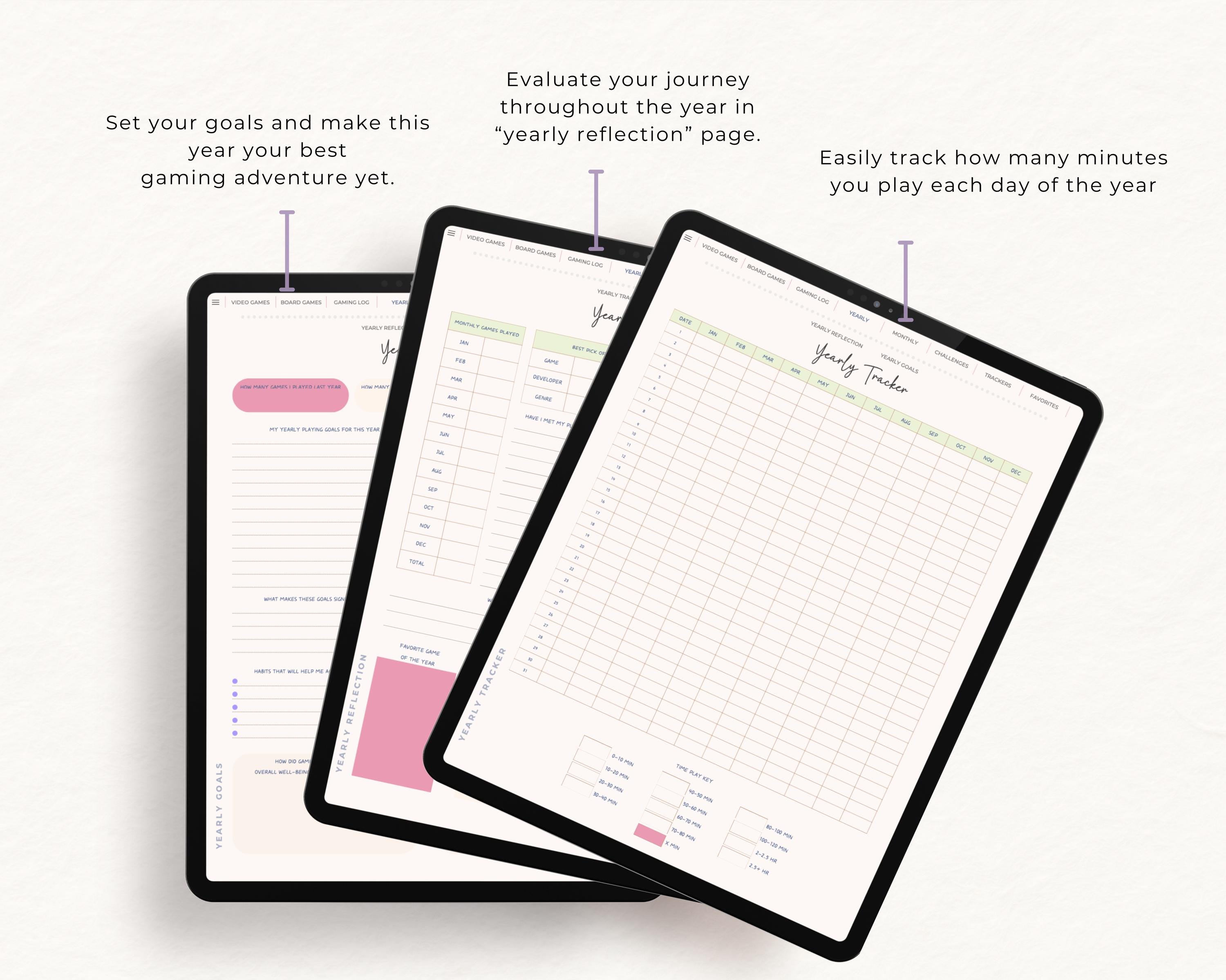 Gaming Journal for Video Games & Board Games, Digital Game Tracker With ...