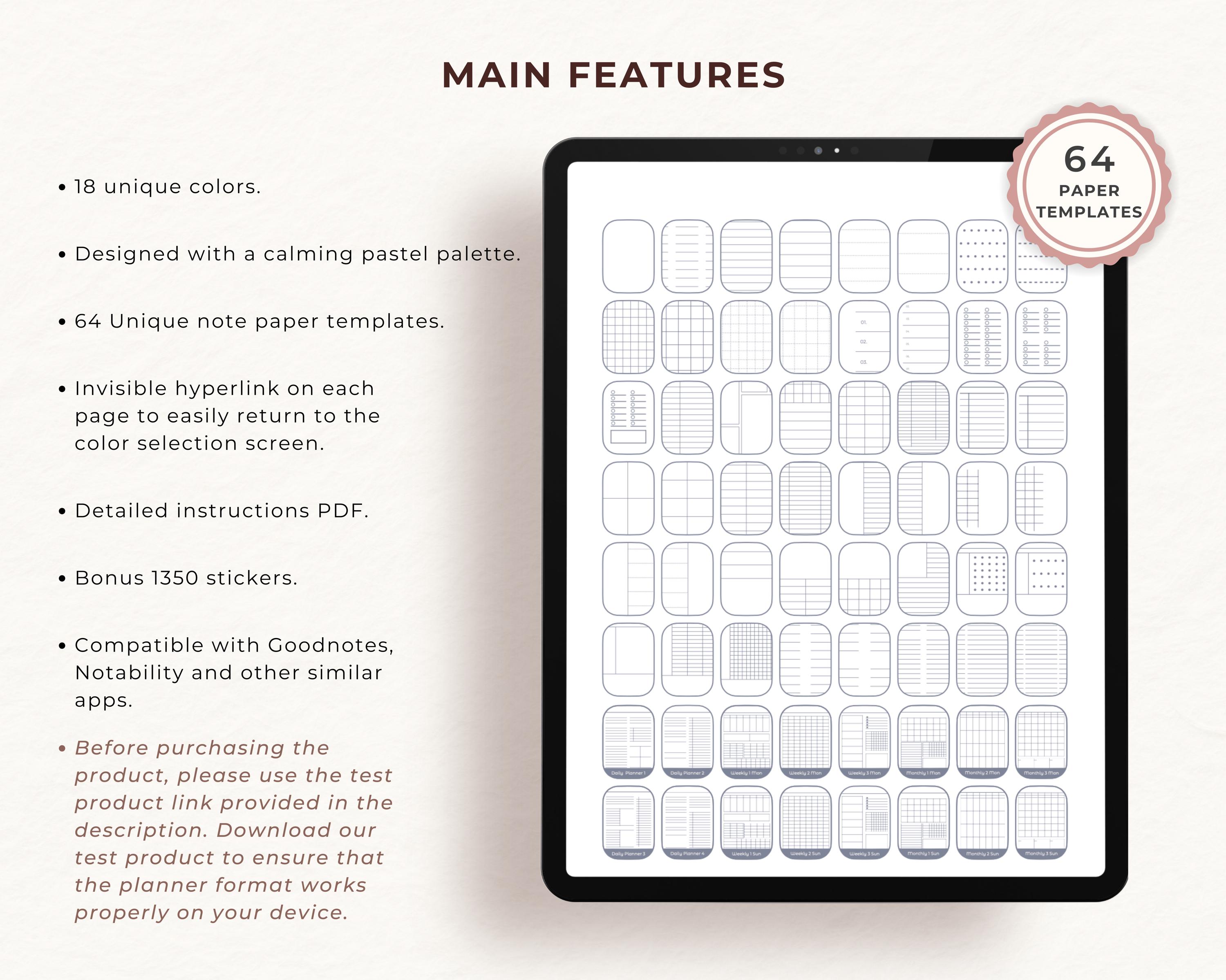 Digital Note Templates Goodnotes, iPad Note Taking Templates, Digital ...