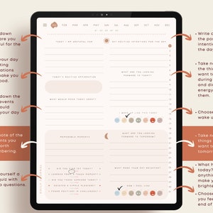 Gratitude Journal Printable Undated Hyperlinked Pages Daily iPad Pro ...