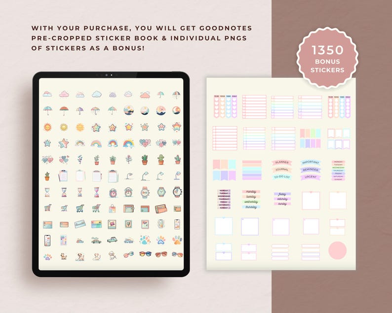 Gratitude Journal Printable Undated Hyperlinked Pages Daily iPad Pro ...