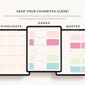 Gaming Journal for Video Games & Board Games, Digital Game Tracker With ...