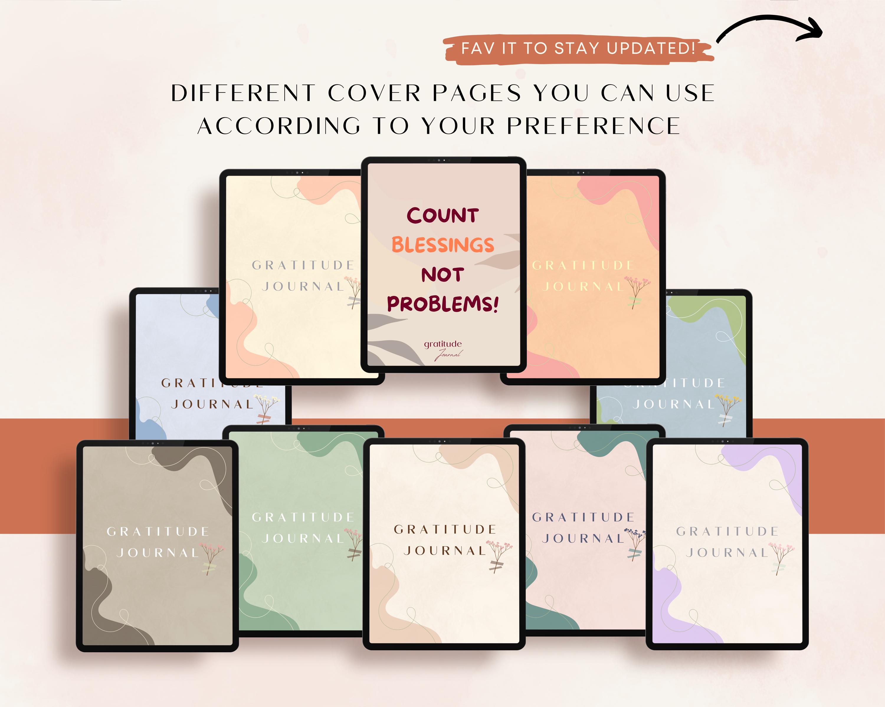 Gratitude Journal Printable Undated Hyperlinked Pages Daily iPad Pro ...