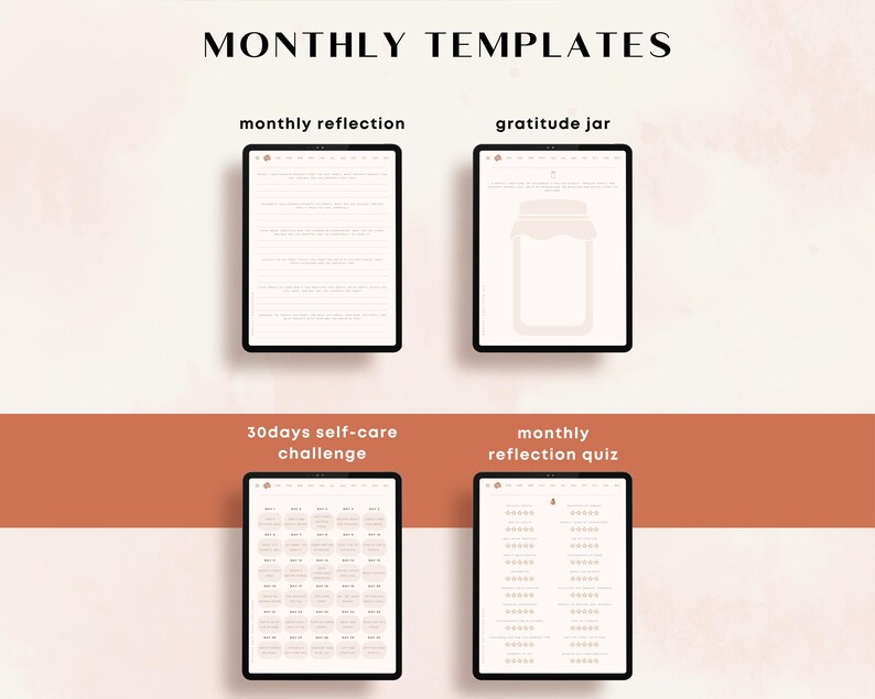 Gratitude Journal Printable Undated Hyperlinked Pages Daily iPad Pro ...