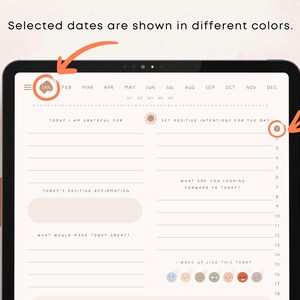 Gratitude Journal Printable Undated Hyperlinked Pages Daily iPad Pro ...
