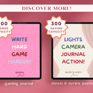 Reading Journal Hyperlinked Pages 240 Books 60 Series Capacity Digital ...