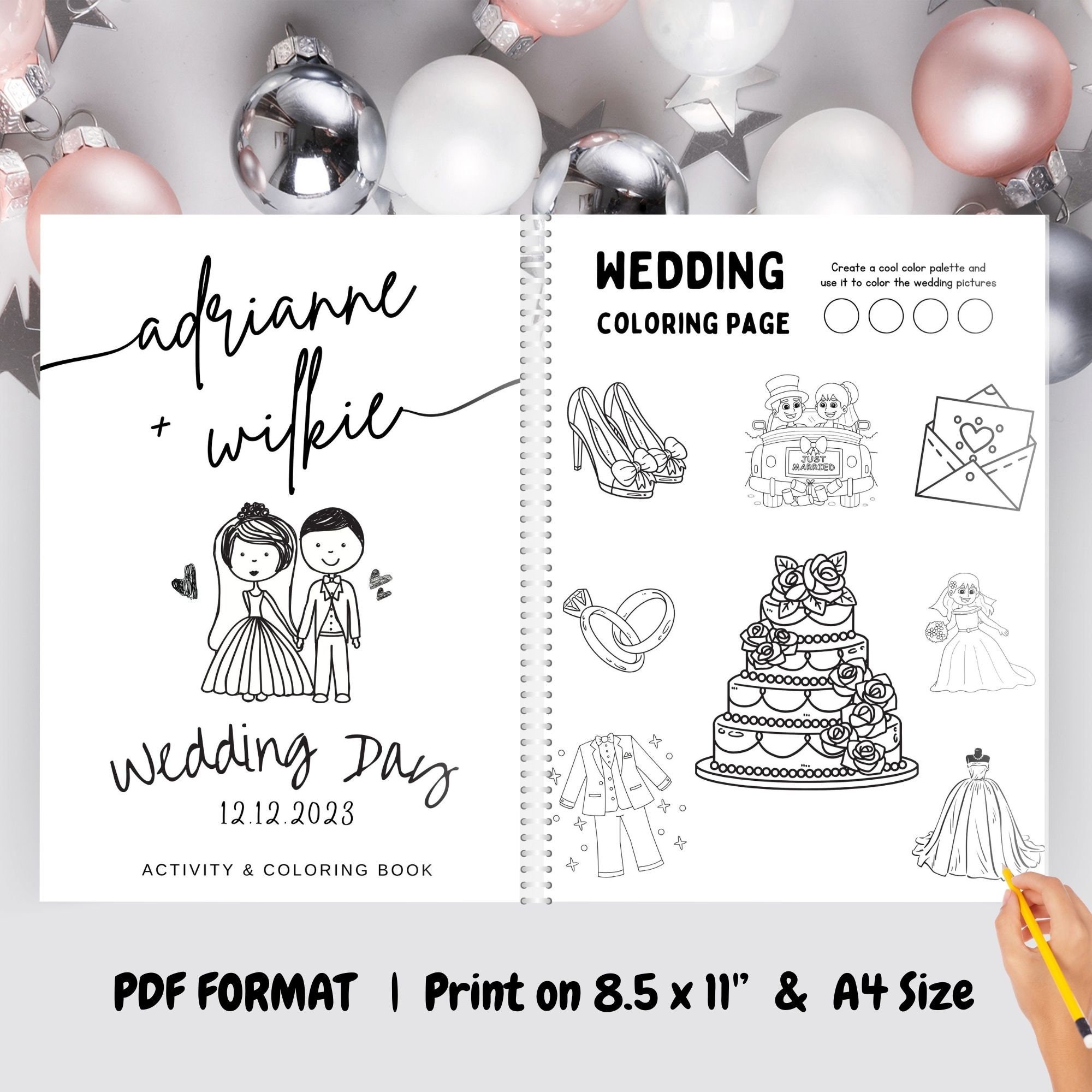Personalized Wedding Activity Book for Kids, Custom Wedding Acitivity ...