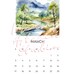 Printable Monthly Calendar 2024 With Watercolor Nature Landscapes ...