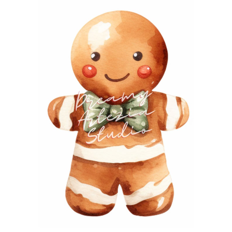12 Gingerbread Man Clipart, High Quality Pngs,digital Download, Card ...