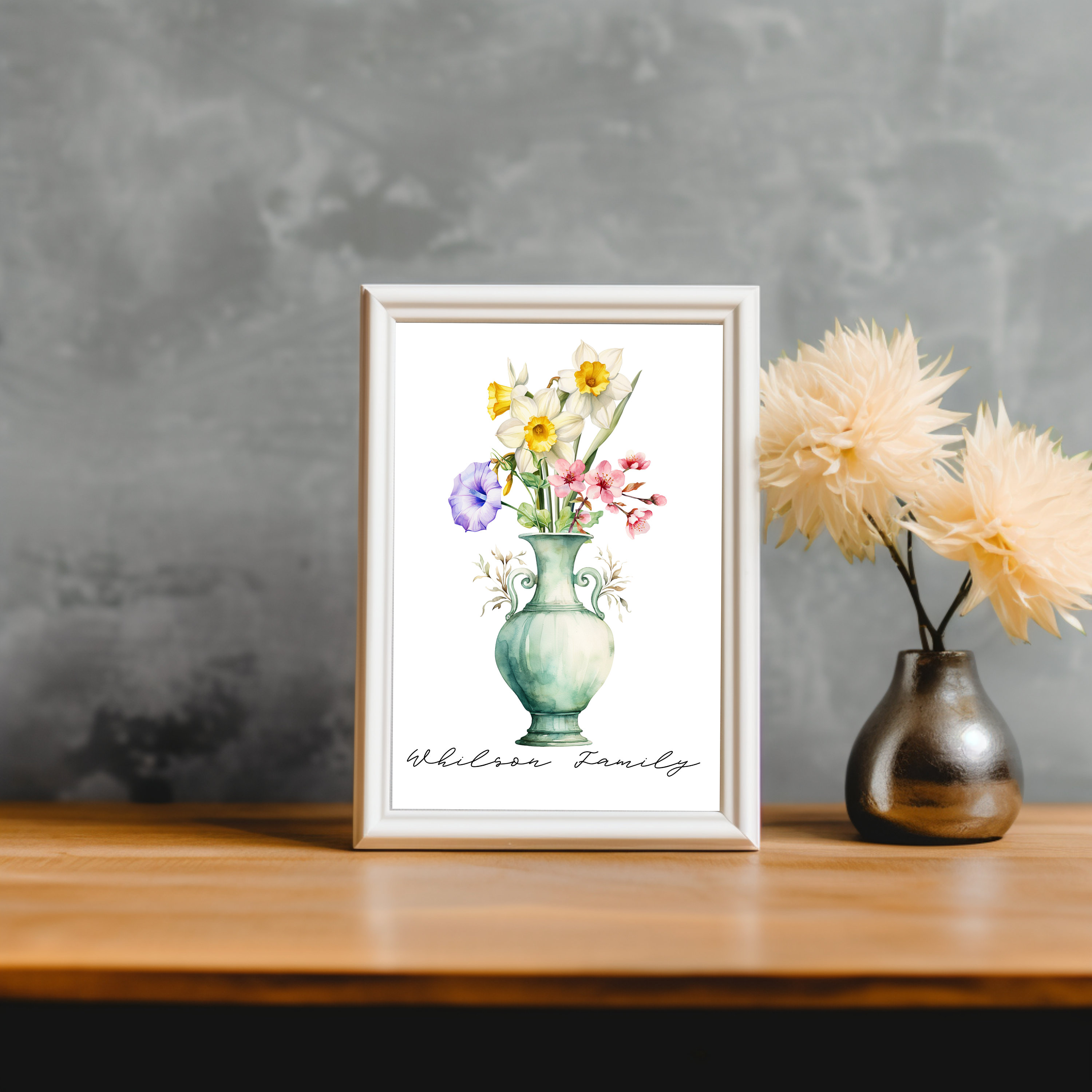 Watercolor Birth Month Flower Kit 47 Watercolor Floral PNG Clipart Set ...