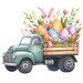 Vintage Easter Truck Clipart Bundle - 18 PNG Illustrations - High ...