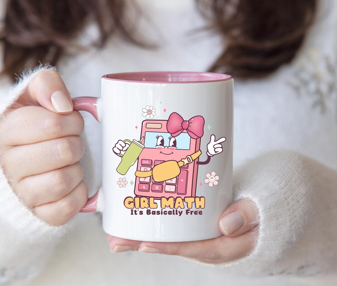 Girl Math Coffee Mug: Quirky Calculator Design, Gift for Math Lovers - Etsy