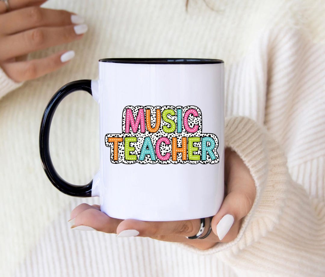 Music Teacher Mug: Colorful Coffee Cup, Educator Gift - Etsy