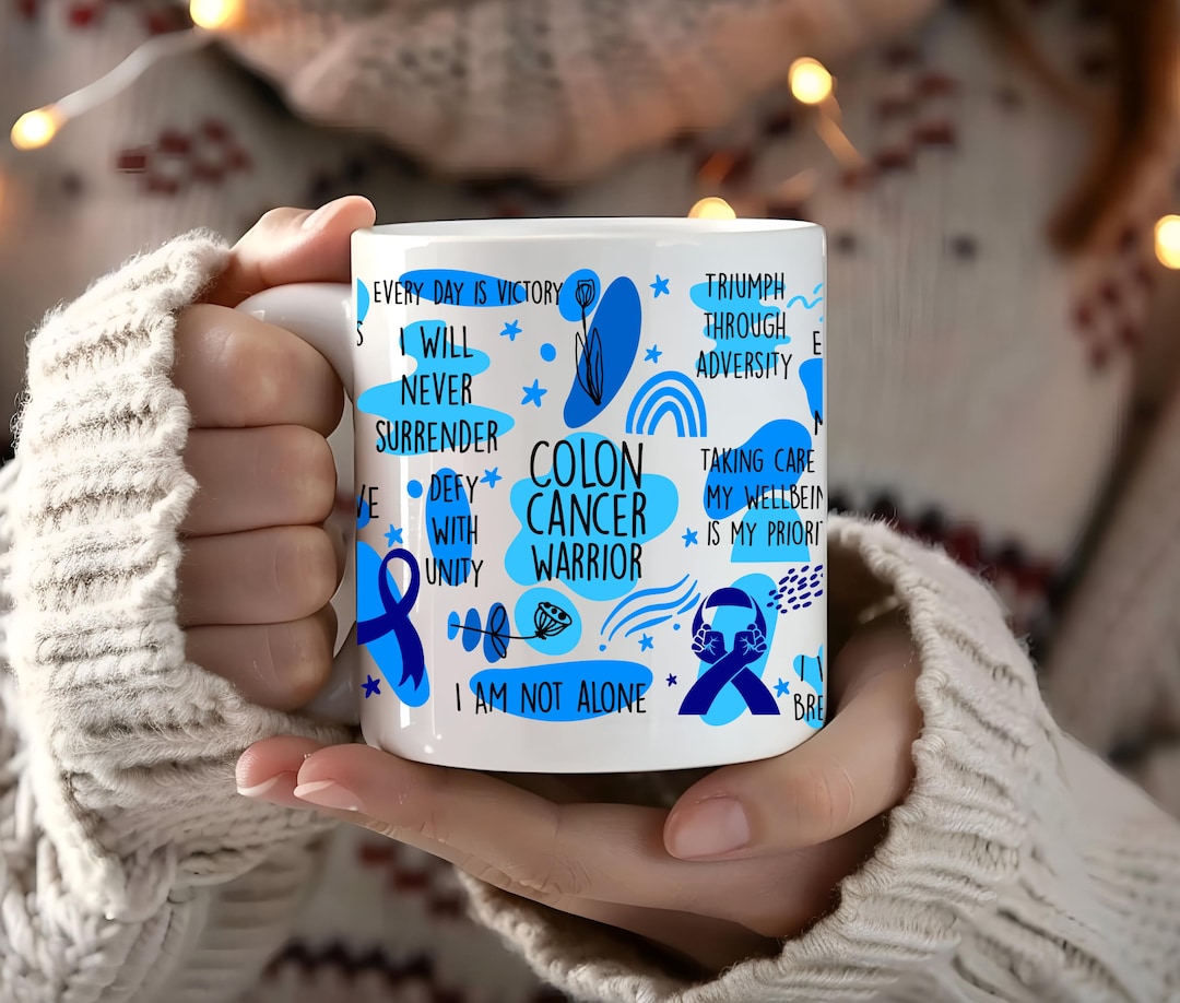 Colon Cancer Warrior Mug: Inspirational Affirmations, Awareness Gift - Etsy
