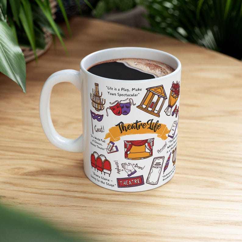 Theatre Life Mug: Playful Broadway Gift - Etsy