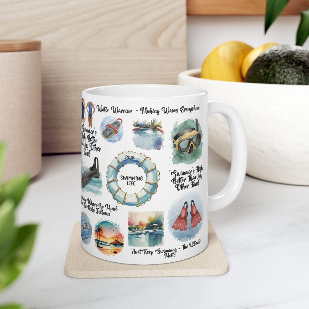 Swimming Life Mug | Swimmer Gift Idea | Pool Lover Coffee Cup | Swim ...