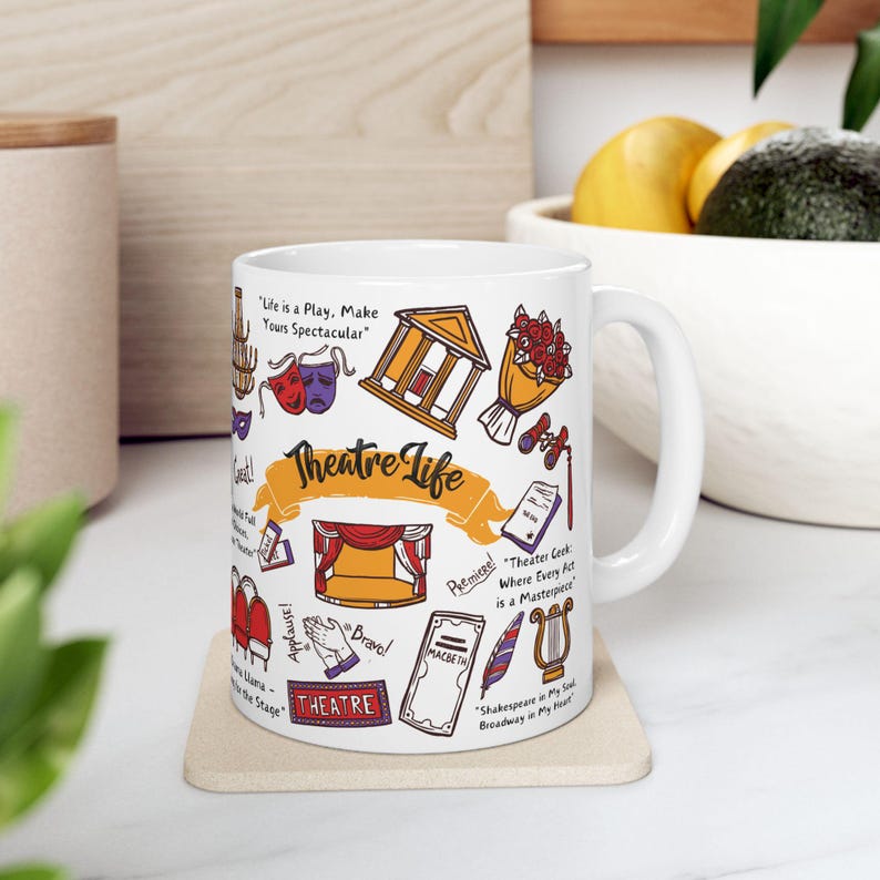 Theatre Life Mug: Playful Broadway Gift - Etsy