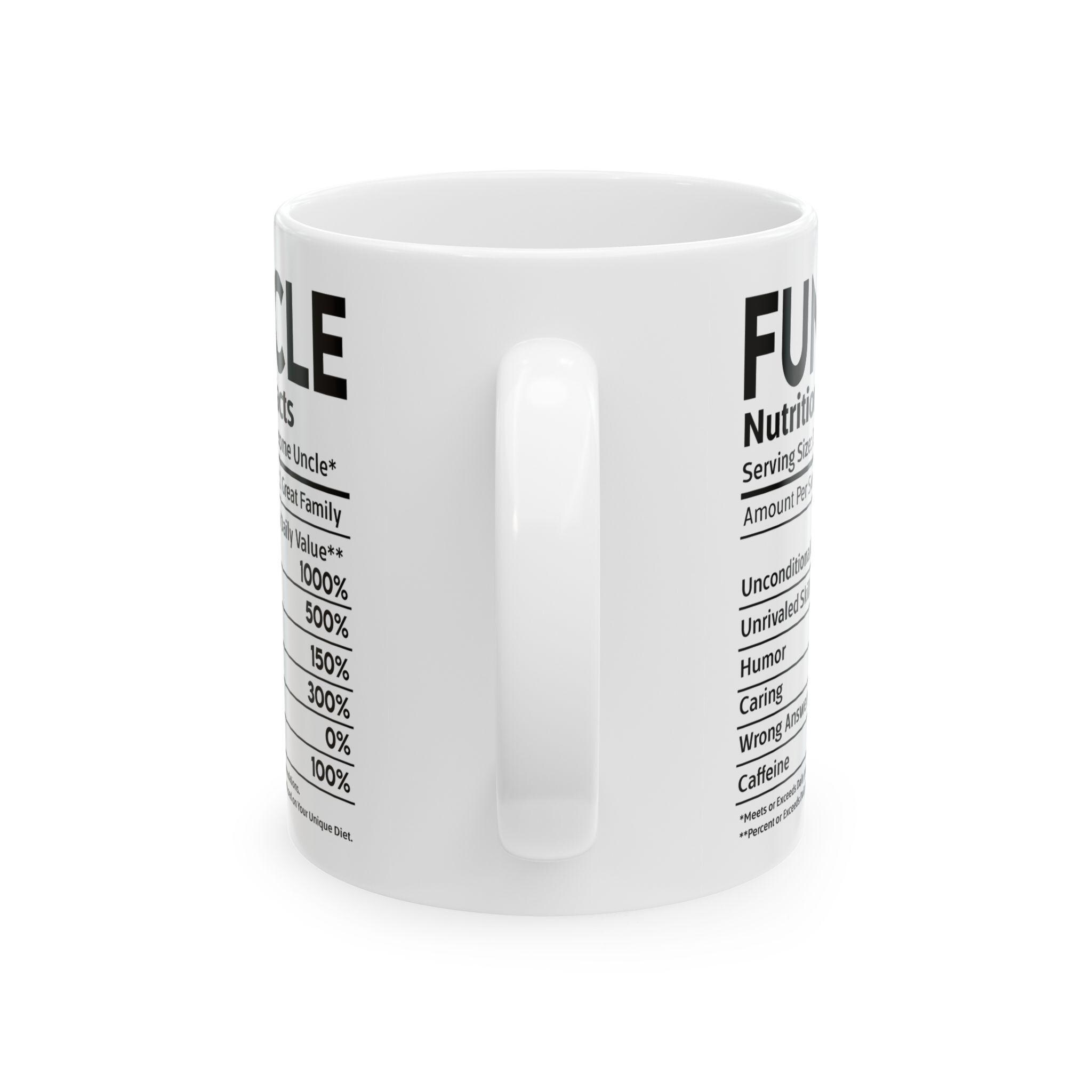 FUNCLE Nutrition Facts Mug: Funny Uncle Coffee Cup - Etsy