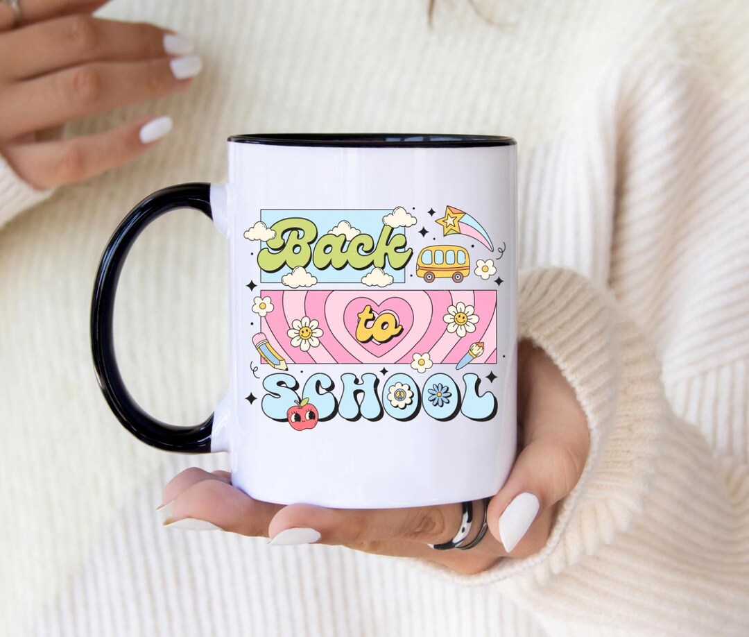 Back to School Retro Mug | Cute School Themed Coffee Cup | Fun Teacher ...