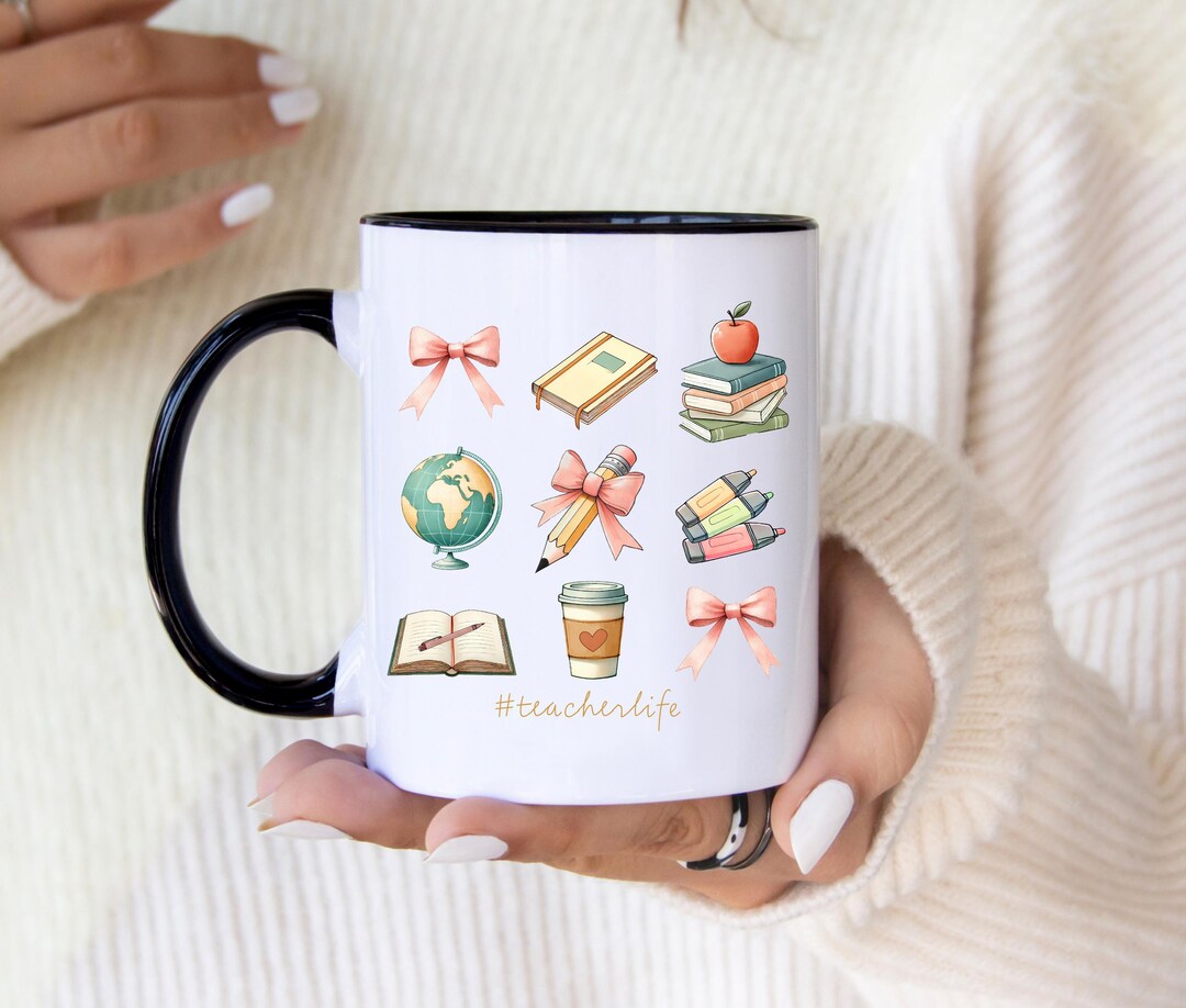 Teacher Life Mug | Cute Teacher Coffee Cup | Classroom Teacher Gift ...