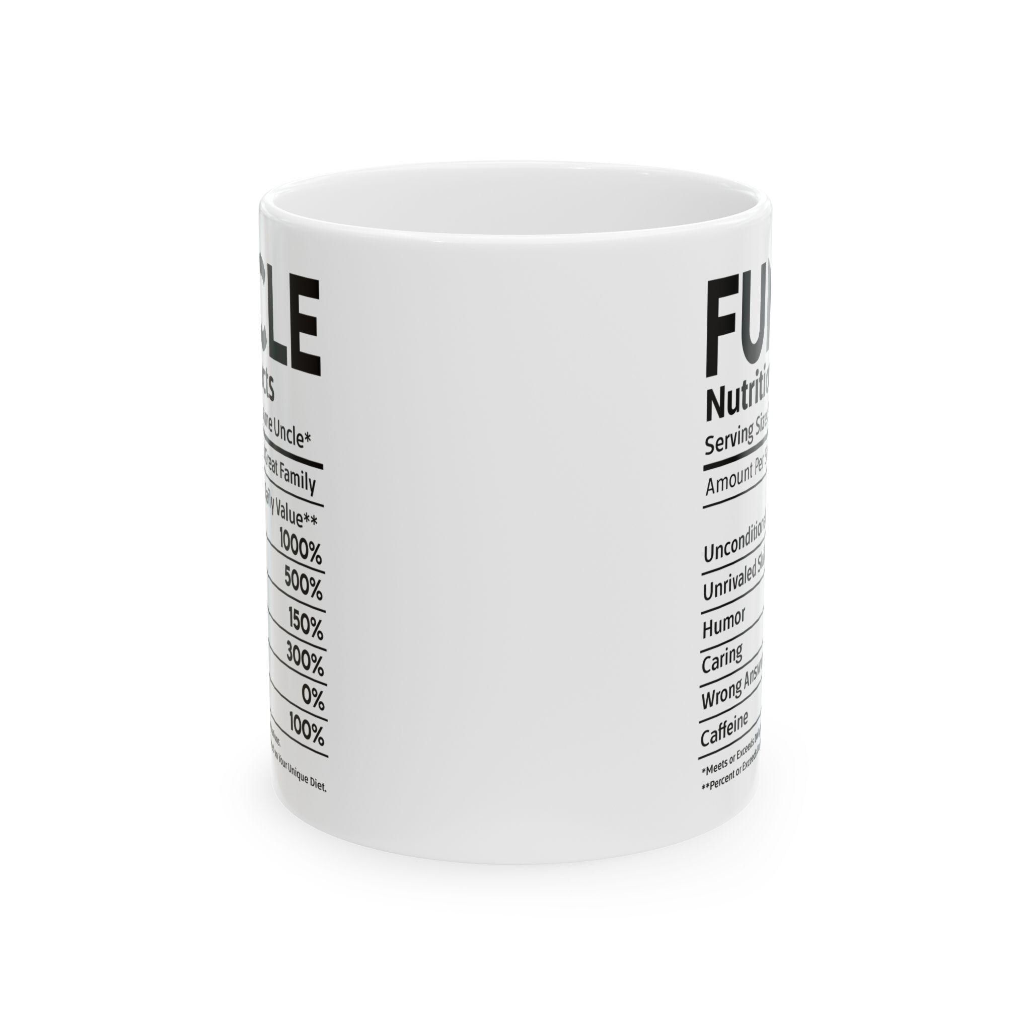 FUNCLE Nutrition Facts Mug: Funny Uncle Coffee Cup - Etsy