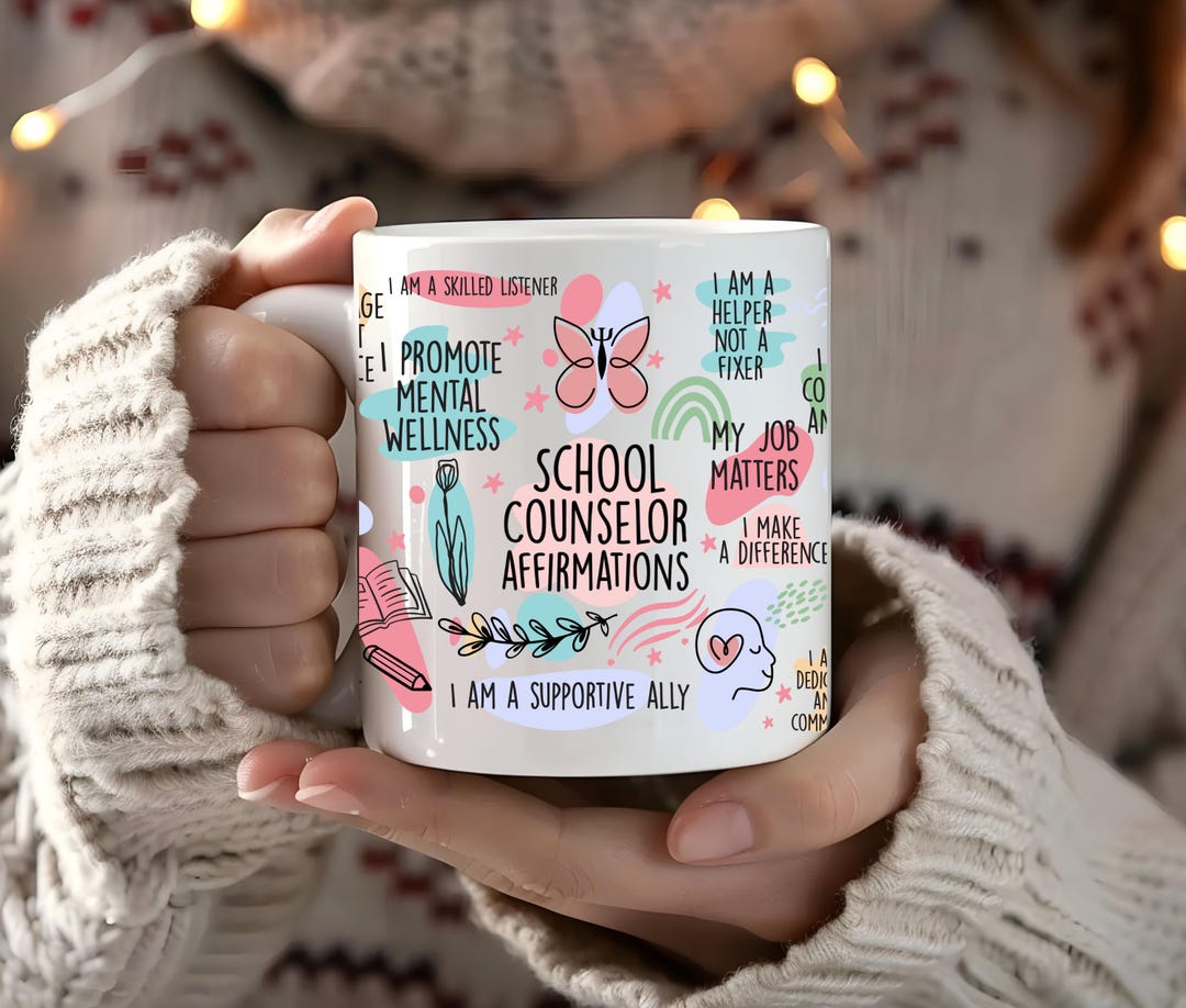School Counselor Affirmations Mug | Positive Affirmation Coffee Cup ...