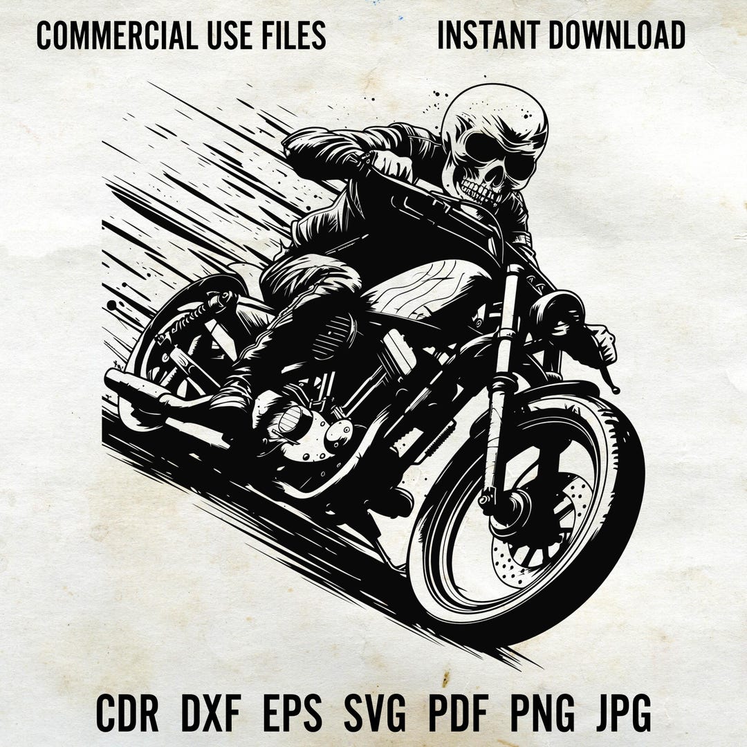 Biker Svg, Biker Skull Svg, Skull Svg, Biker Clipart, Bike Shirt Svg ...